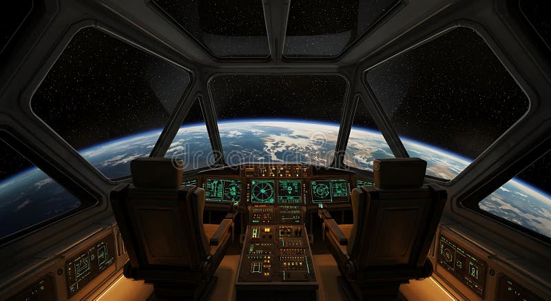 Spaceship Cockpit View