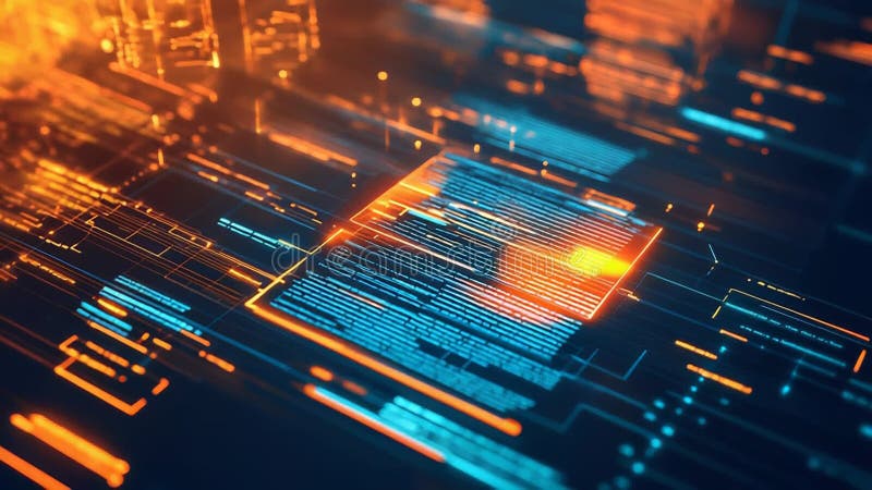 Futuristic Code Displaying Programming Language on Digital Interface Stock Footage - Video of ...