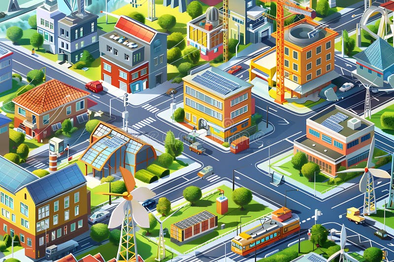 Futuristic Colony Design in a Sci-Fi Setting AI Art Stock Illustration ...