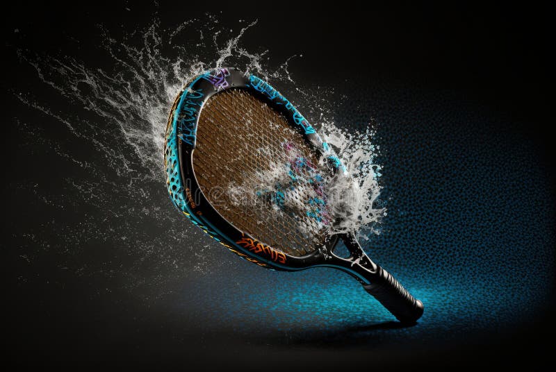 Futuristic and Colorful Tennis Racket Concept Ai Generated Stock ...