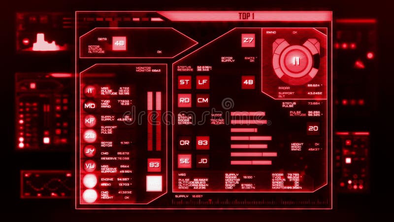 Futuristic Command Center Interface (loop Ready) Stock Footage - Video ...