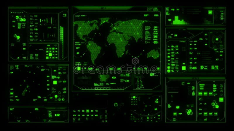 Futuristic Command Center Interface (loop Ready) Stock Footage - Video ...