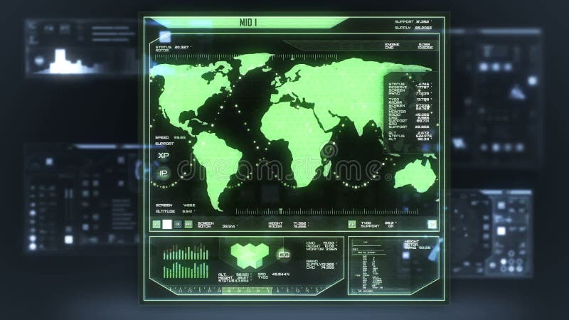Futuristic Command Center Interface (loop Ready) Stock Footage - Video ...