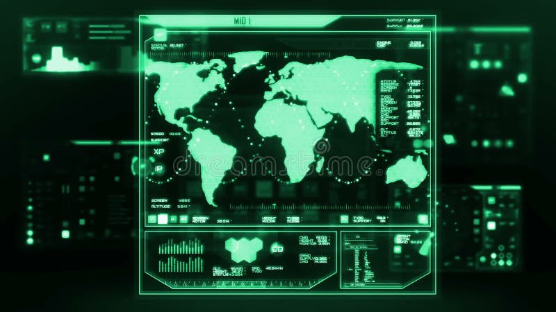 Futuristic Command Center Interface (loop Ready) Stock Footage - Video ...
