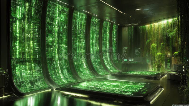 Bio-Digital Command Center stock illustration. Illustration of digital ...