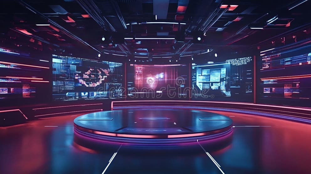 Futuristic Command Center Showing Global Data and Analytics on Multiple Screens Stock Image ...