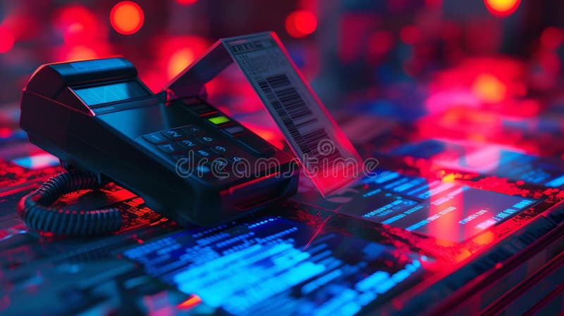 Futuristic Communication Devices Over a High-tech Motherboard Backdrop ...