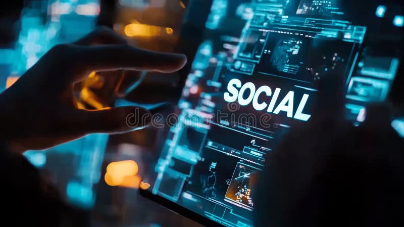 Futuristic Communication Display Innovative Digital Hologram Technology ...