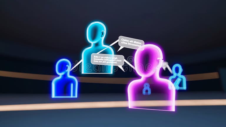 Futuristic Communication Network Visualizes Data Exchange and Global ...