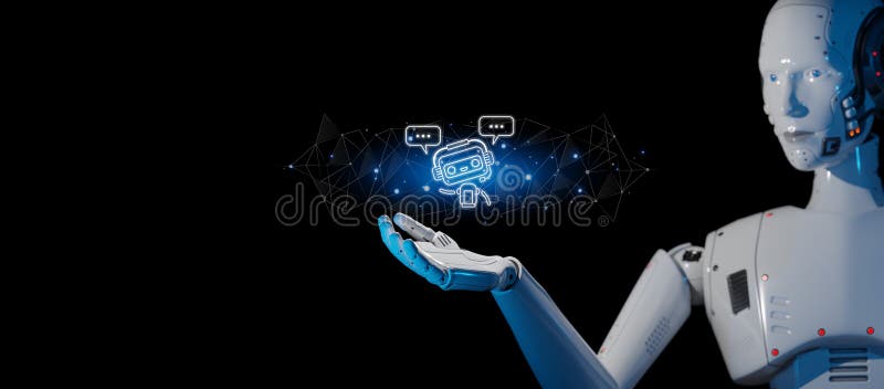 Futuristic Communication: Robot Hand Voice Chat with Social Icons and ...