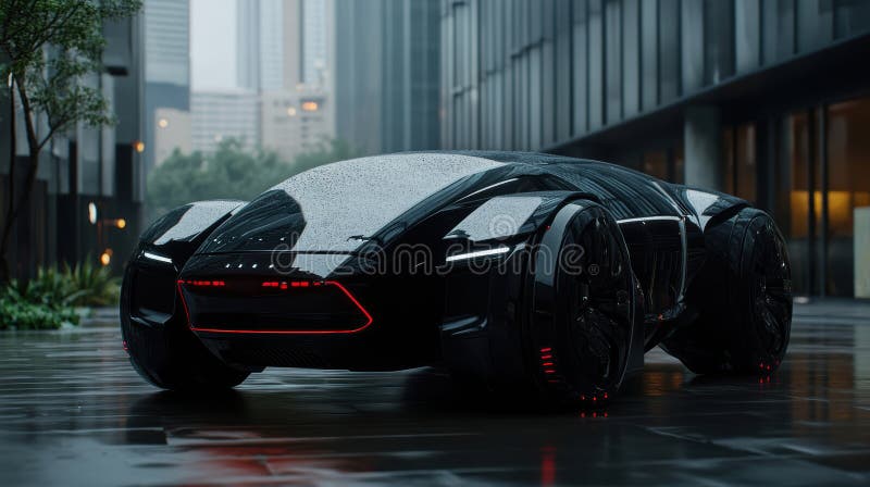 A Futuristic Compact Car with a Modern, Rounded Design is Displayed in ...