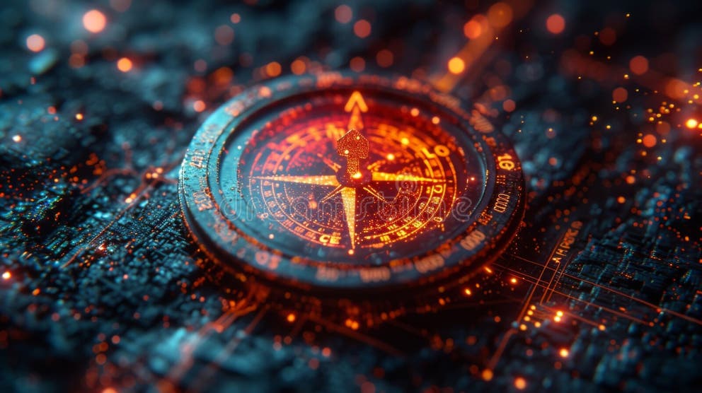 A Futuristic Compass with Arrows Pointing Towards Different Financial ...