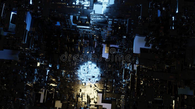 Futuristic Complex Structure, High-tech Industrial Design Stock ...