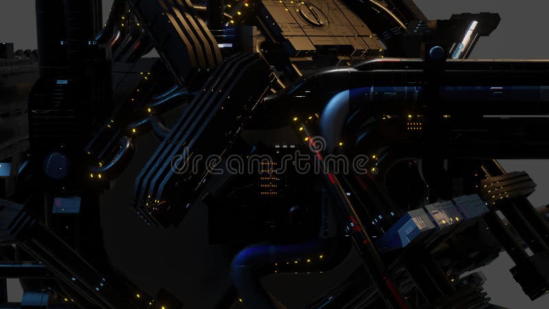 Futuristic Complex Structure, High-tech Industrial Design Stock ...