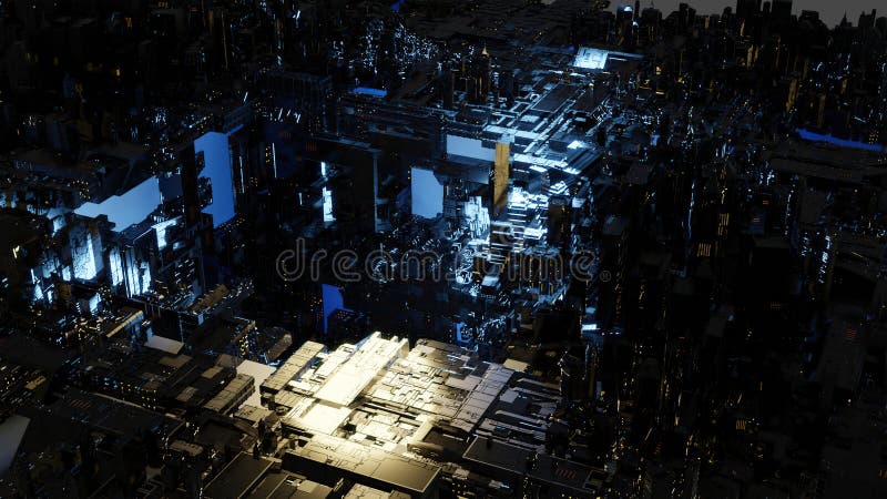 Futuristic Complex Structure, High-tech Industrial Design Stock ...