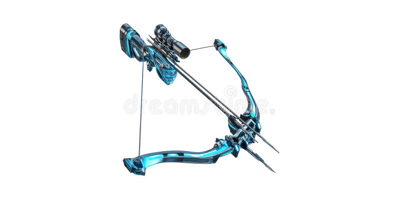 Futuristic Compound Bow with Scope. Advanced Archery Equipment for ...
