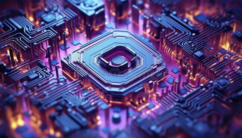 Futuristic Computer Equipment Generates Complex Patterns for Global ...