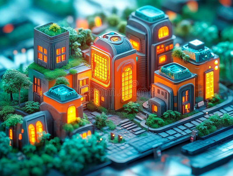 A Futuristic, Computer-generated Architectural Model Showcases a ...