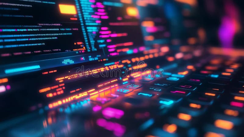 Futuristic Computer Interface Displaying Complex Code and Data Analysis Stock Video - Video of ...