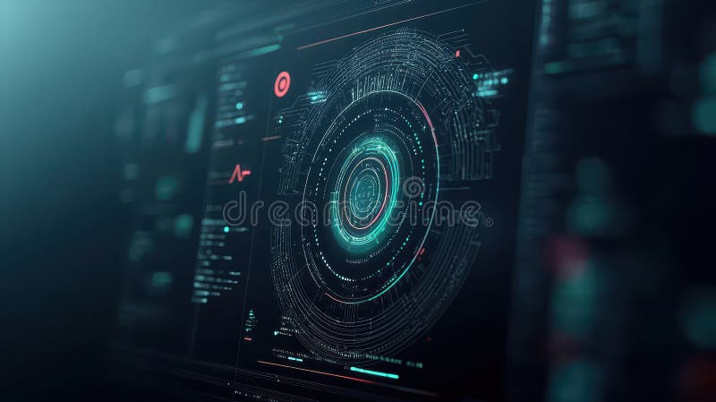 Futuristic Computer Interface Exploring Advanced Data Visualization