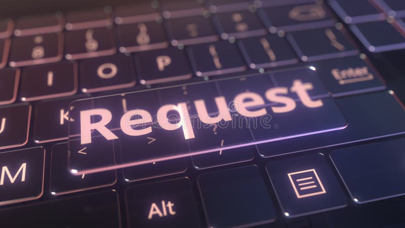 Futuristic Computer Keyboard and Transparent Translation Key ...