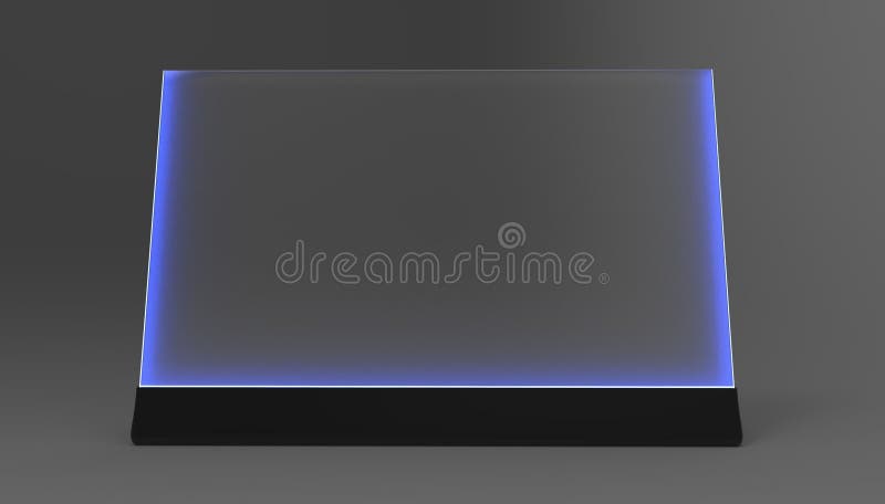 Futuristic Computer Screen 3d Illustration Stock Illustration ...