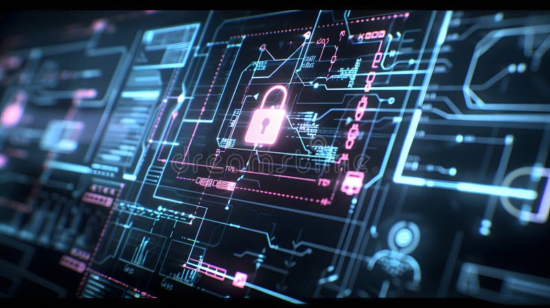 Futuristic Computer Screen Displaying a Digital Signing Stock ...