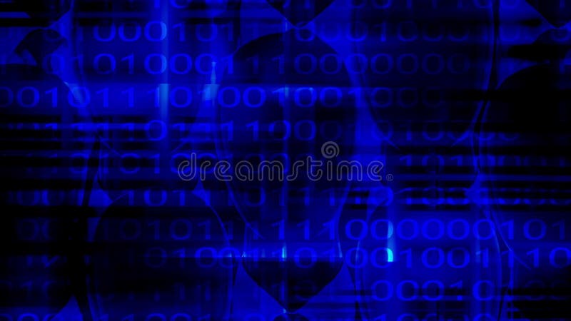 Binary Computer Code Scrolling of the Los Angeles Skyline in a ...