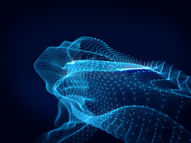 Futuristic Concept Abstract Space Background, Abstract Dots Wave Look ...