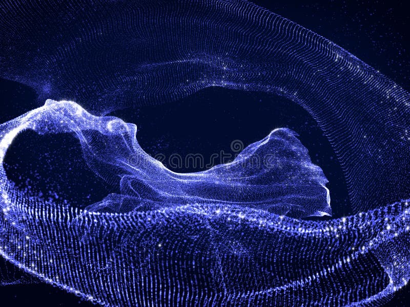 Futuristic Concept Abstract Space Background, Abstract Dots Wave Look ...