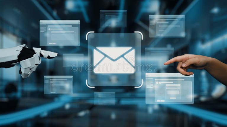 Futuristic Concept of Artificial Intelligence and Human Interaction ...