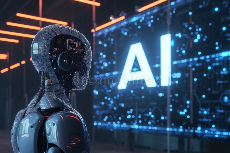 Futuristic Concept for Artificial Intelligence and Humanoid with Text ...