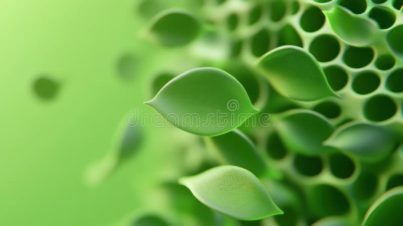 Futuristic Concept of Biodegradable Technology Featuring Green Leaf ...