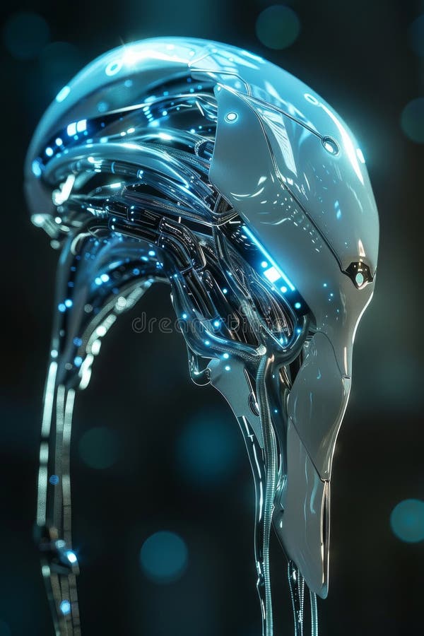 A Futuristic Concept of a Brain-computer Interface Device, Resembling a ... A Futuristic Concept of a Brain-computer Interface Device, Resembling a ...