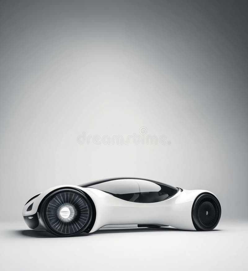 Futuristic Concept Car Design Featuring Sleek Aerodynamic Shape, Large ...