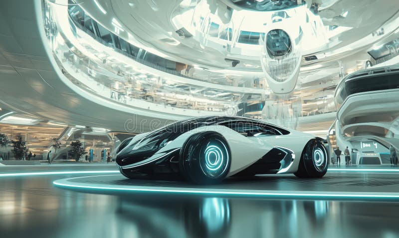 Futuristic Concept Car Design Showcased in Sleek Modern Architecture ...