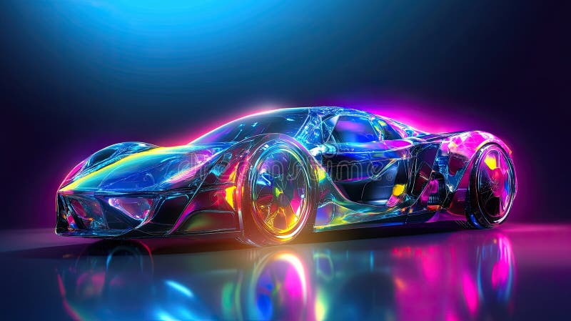 Futuristic Concept Car Parked in Cityscape Showcasing Revolutionary ...