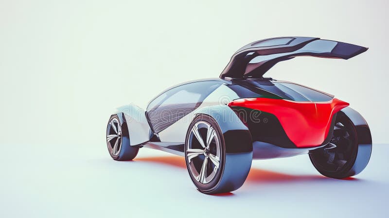 Futuristic Concept Car Parked in Cityscape Showcasing Revolutionary ...