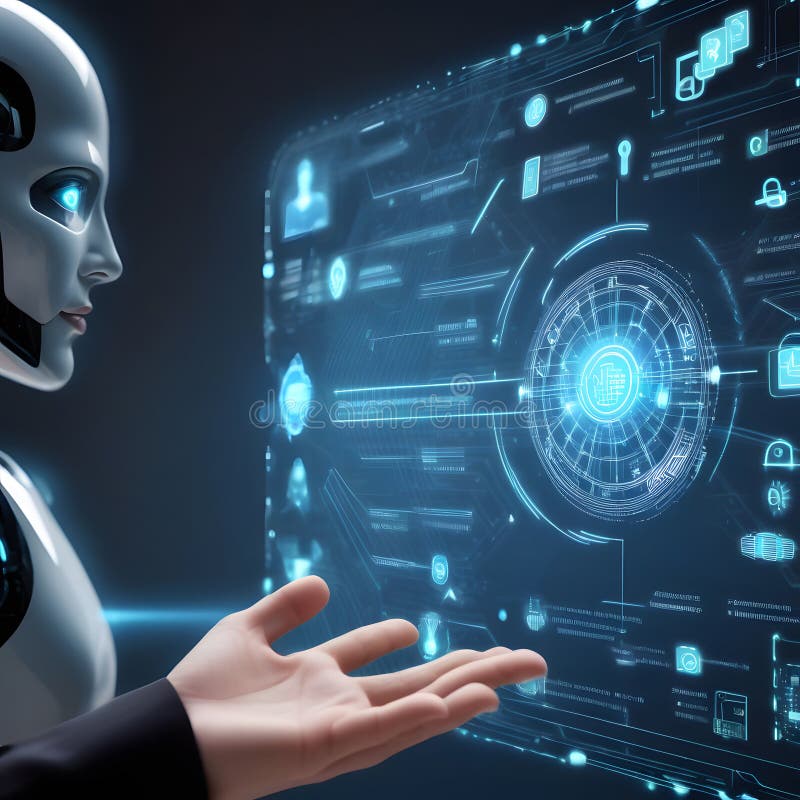 Futuristic Concept about Cyber Security, Ai-generatet Stock ...