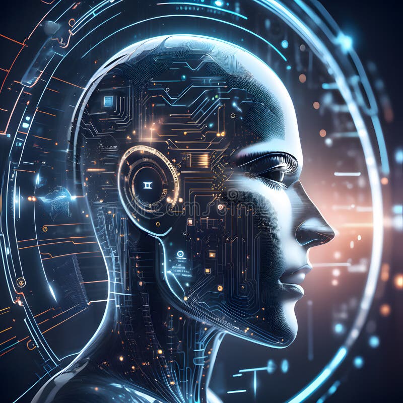 Futuristic Concept about Cyber Security, Ai-generatet Stock ...