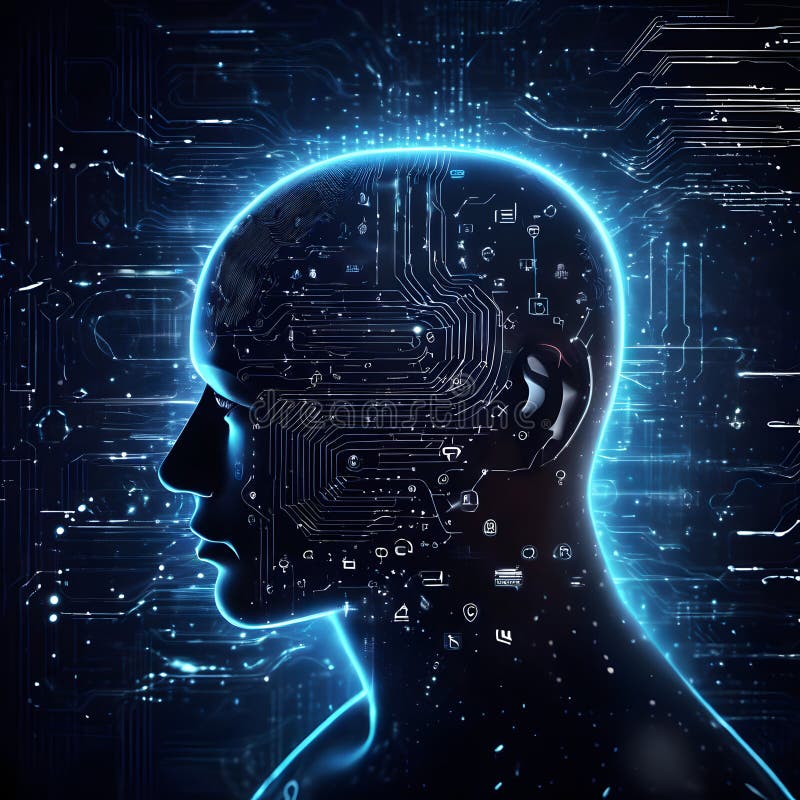 Futuristic Concept about Cyber Security, Ai-generatet Stock ...