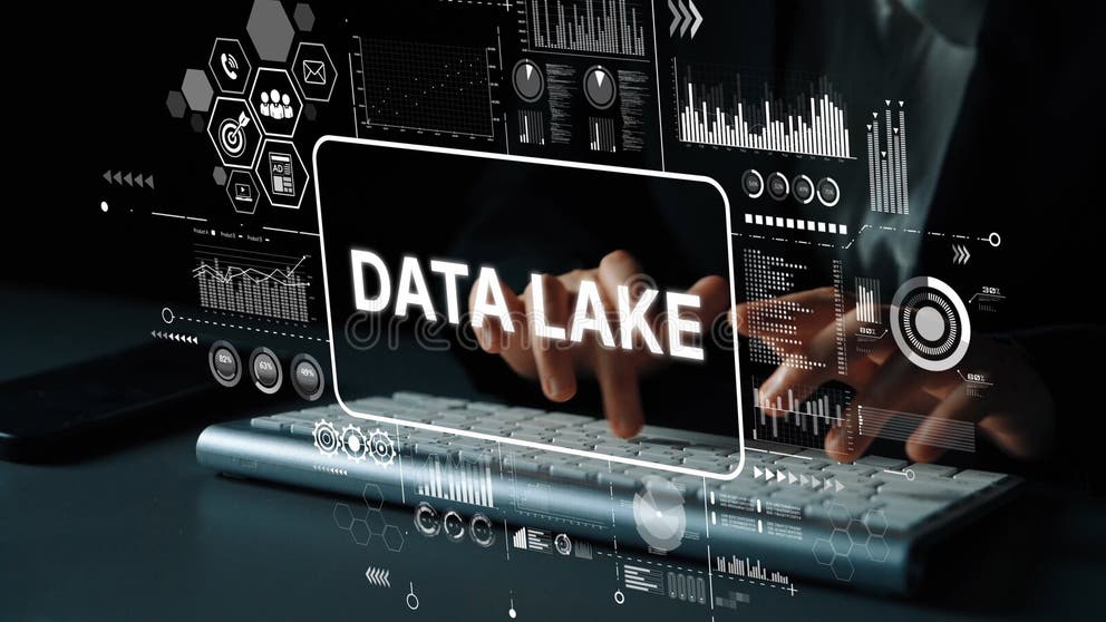 Futuristic Concept of Data Lake Analysis with Touchscreen Interface and Digital Data ...
