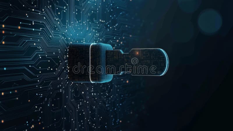 Futuristic Concept of a Digital Connection Emerging from a Circuit ...