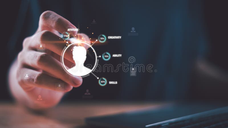 Futuristic Concept of Digital Talent Management, Highlighting Human ...