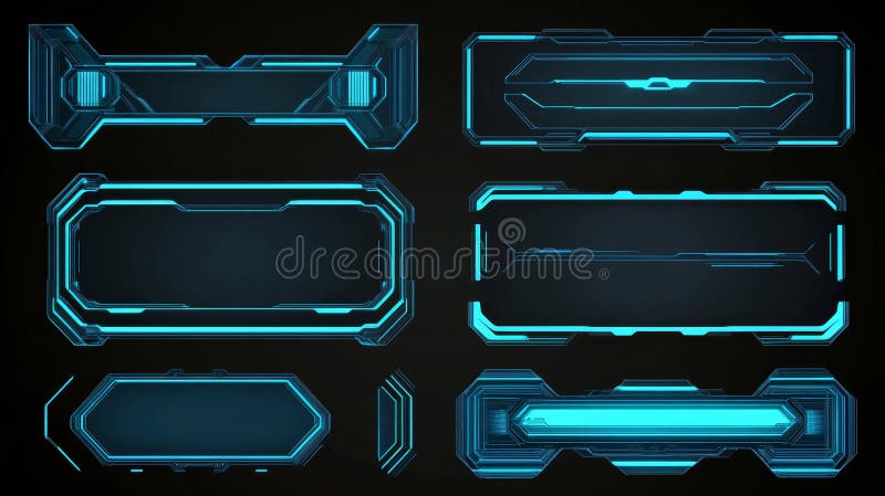 A Futuristic Concept Home Screen Interface Hologram Elements of a ...