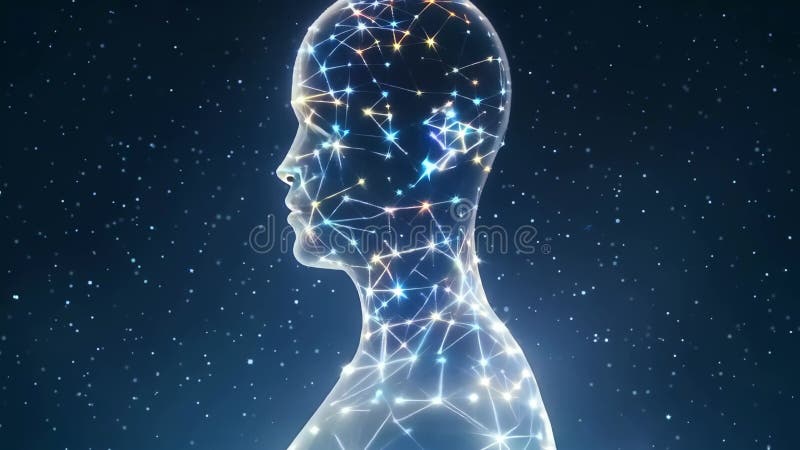 Futuristic Concept of Human-neural Network Connection. Illustration of ...