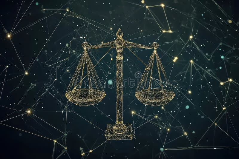 Futuristic Concept of Justice and Law with Digital Scales of Justice ...