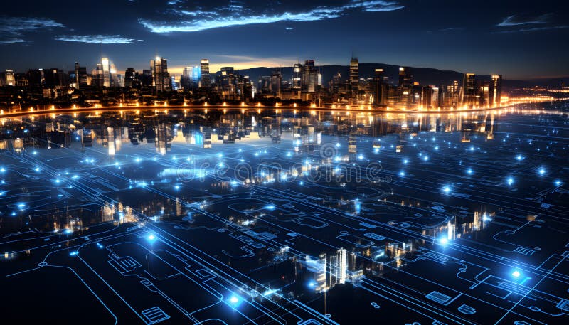 Futuristic Concept Modern Smart City Advanced Infrastructure Network ... Futuristic Concept Modern Smart City Advanced Infrastructure Network ...