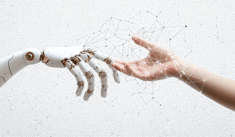 Human Robot Hand Reaching Digital Symbiosis Stock Photos - Free & Royalty-Free Stock Photos from ...
