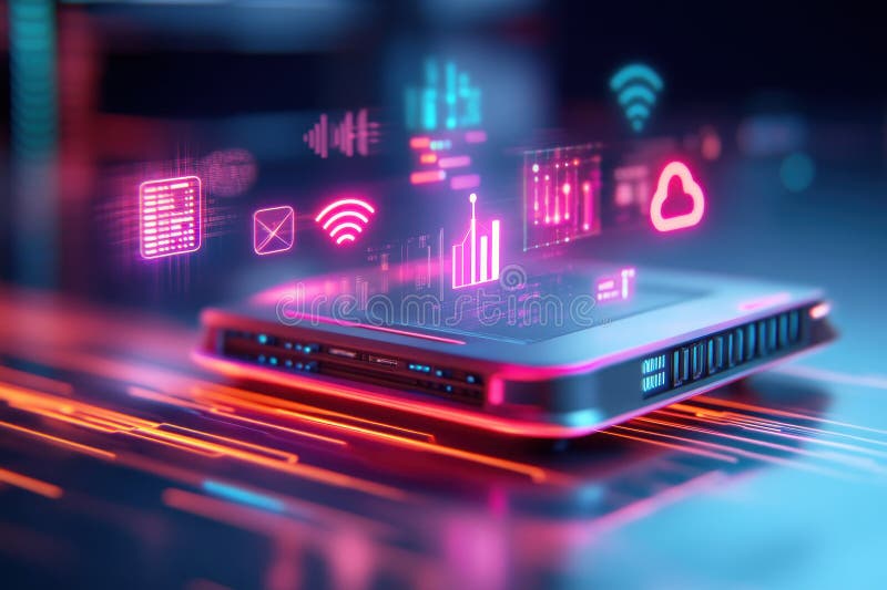 Futuristic Concept of Router with Holographic Displays and Data ...